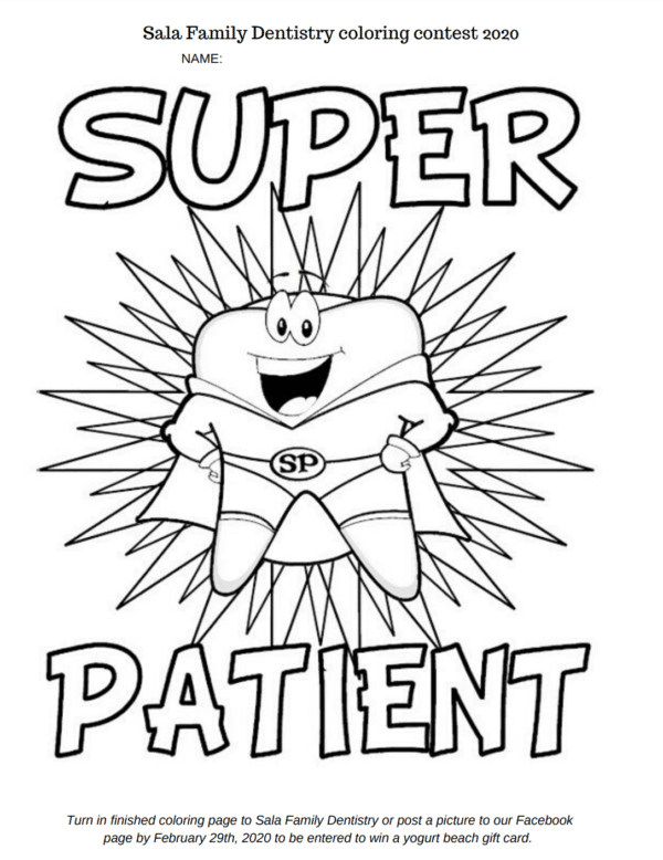 Dental Health Awareness Month | Coloring Contest - Sala Family Dentistry